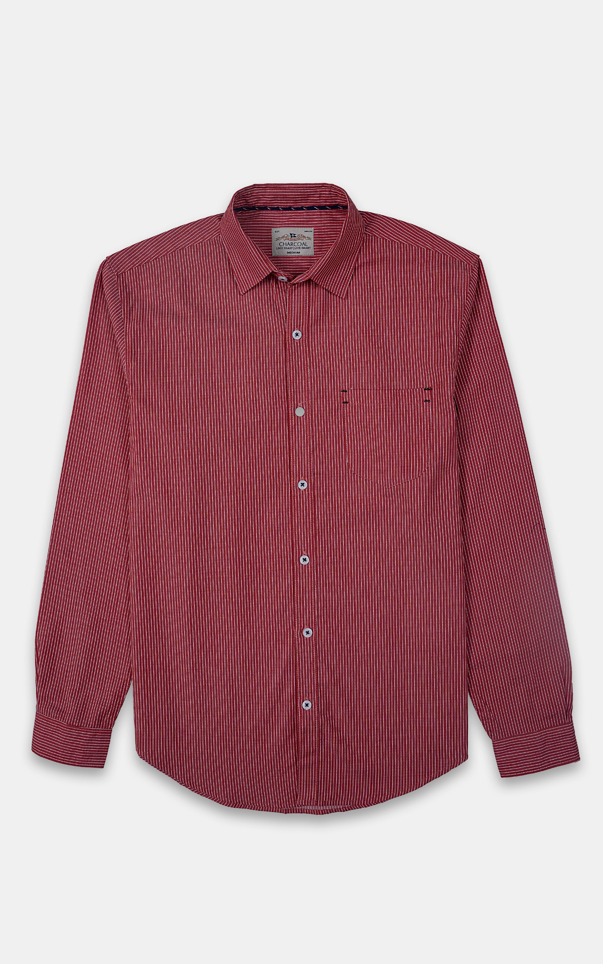 Shop CASUAL SHIRT RED STRIPE For Men Online
