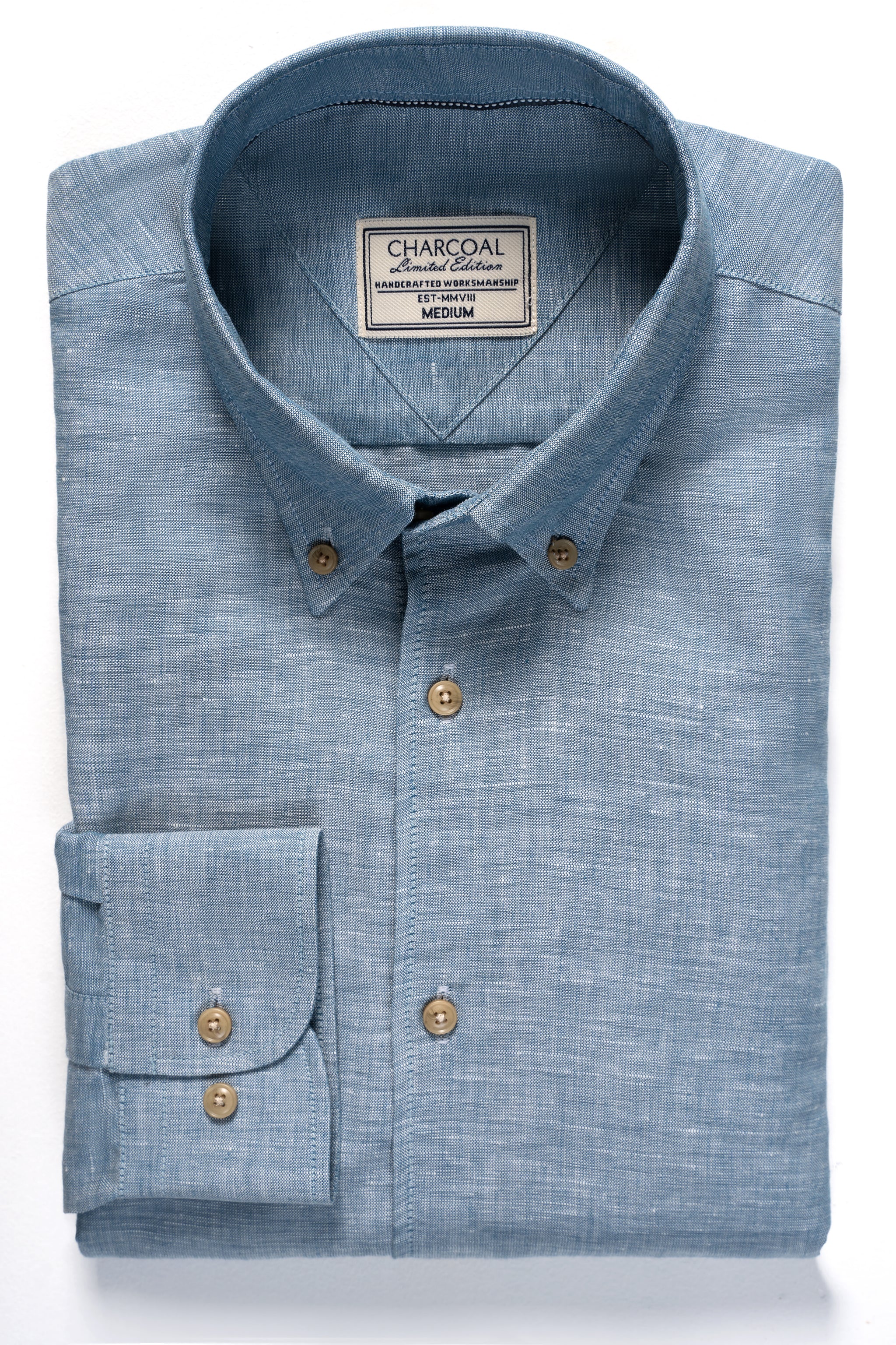 Shop LIMITED EDITION LINEN FABRIC SHIRT GREY For Men Online