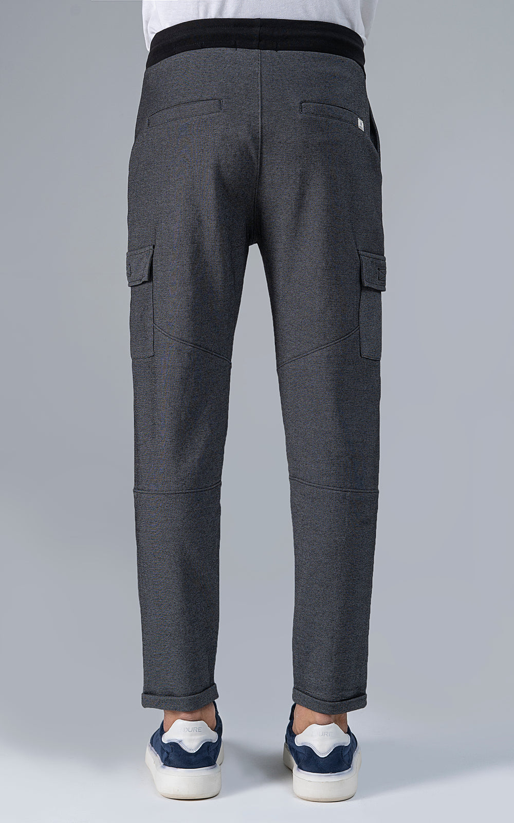 Shop Pique Interlock Cargo Trouser Black For Men Online