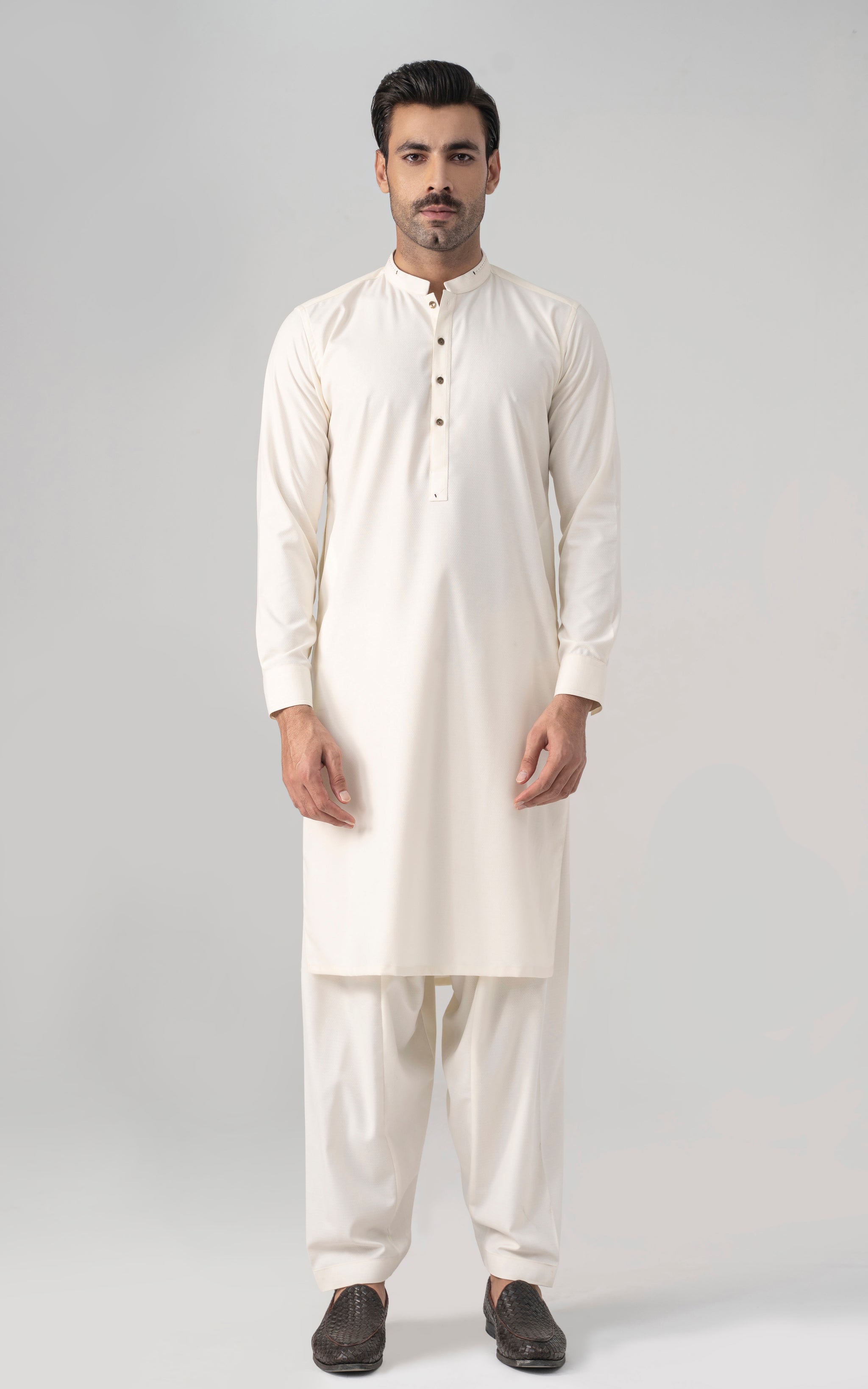 Shop TEXTURED BLENDED WASH & WEAR - SIGNATURE COLLECTION OFF WHITE