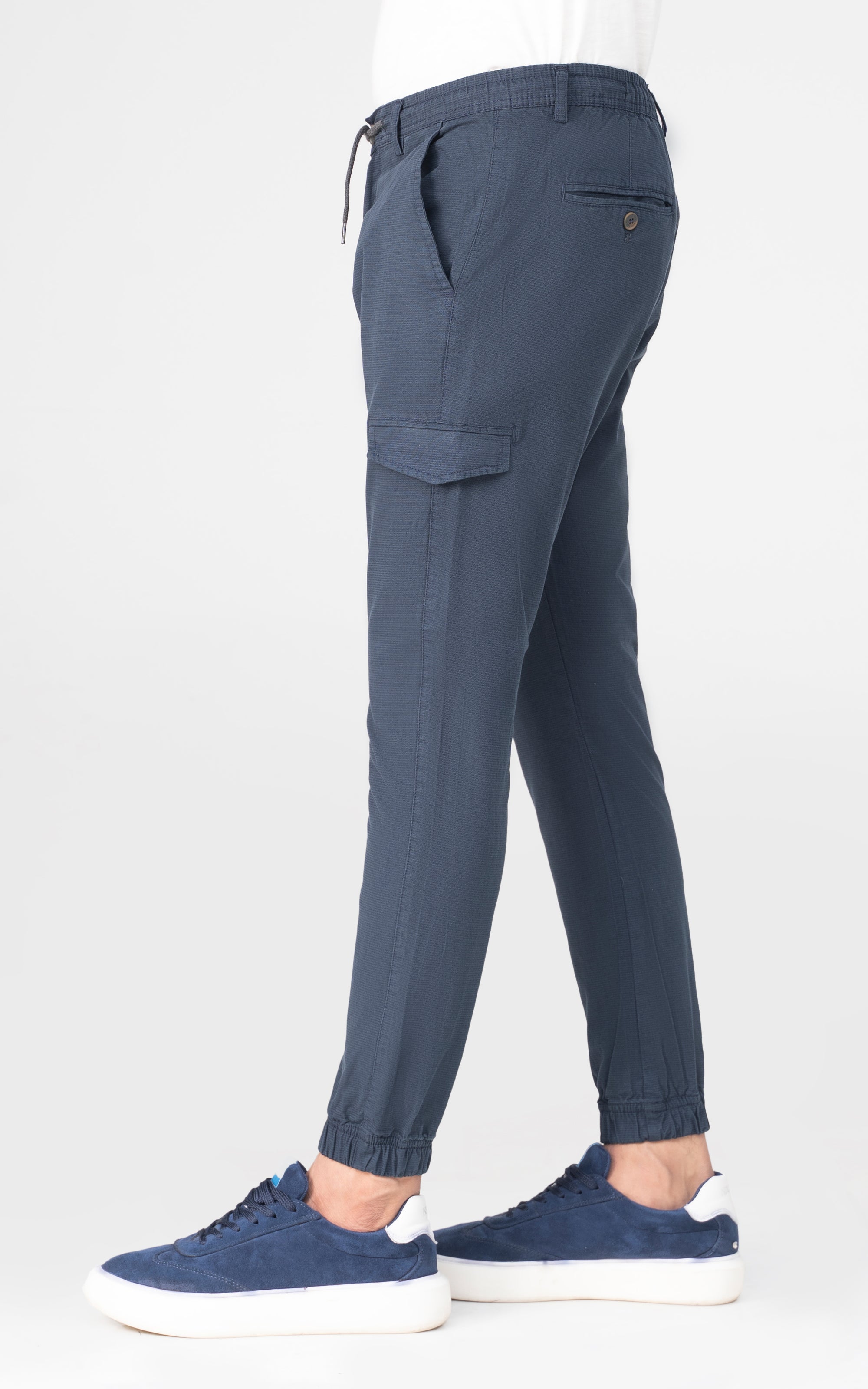 Shop CARGO TEXTURED TROUSER NAVY For Men Online