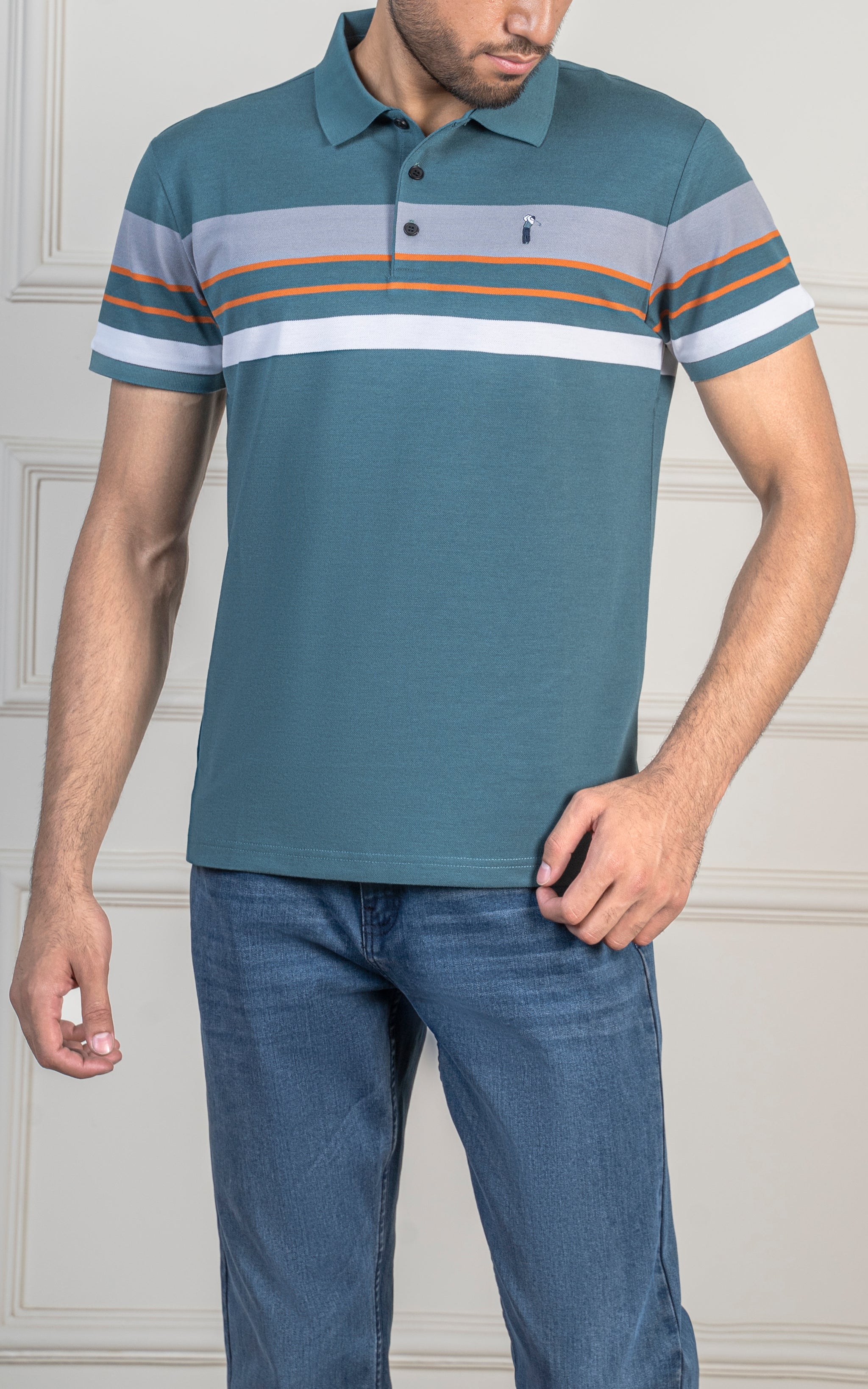 Shop Panel Executive Polo Shirt Dark Green for Men Online