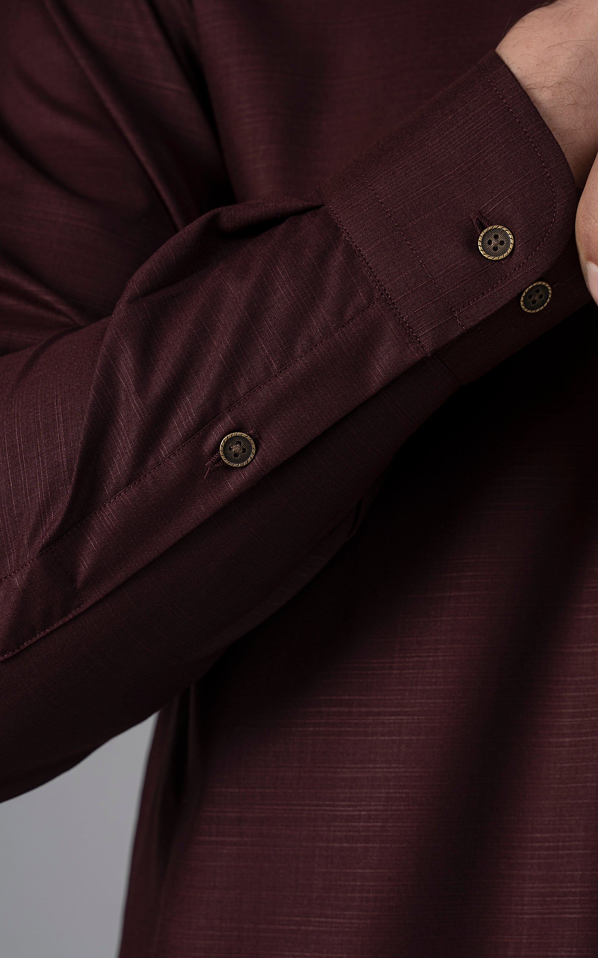 Shop BLENDED SLUB WASH & WEAR - CLASSIC COLLECTION DARK MAROON For