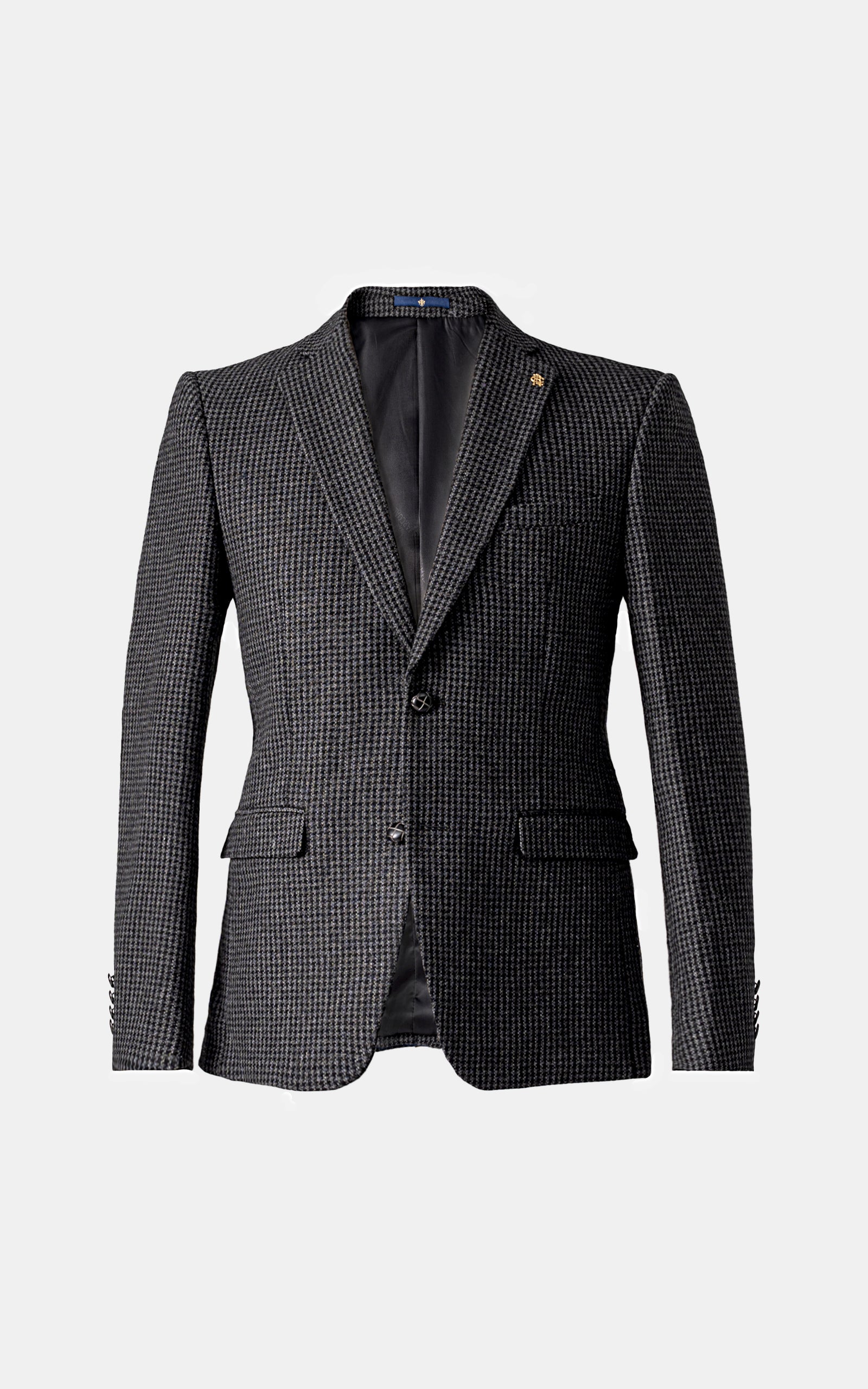 Shop HOUNDSTOOTH PATTERN COAT GREY For Men Online