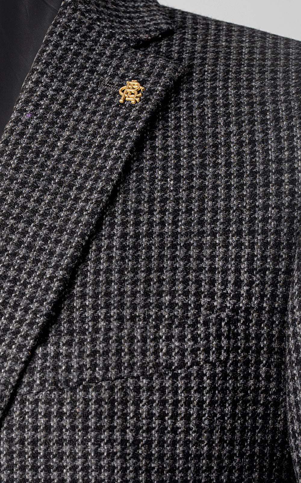 Shop HOUNDSTOOTH PATTERN COAT GREY For Men Online
