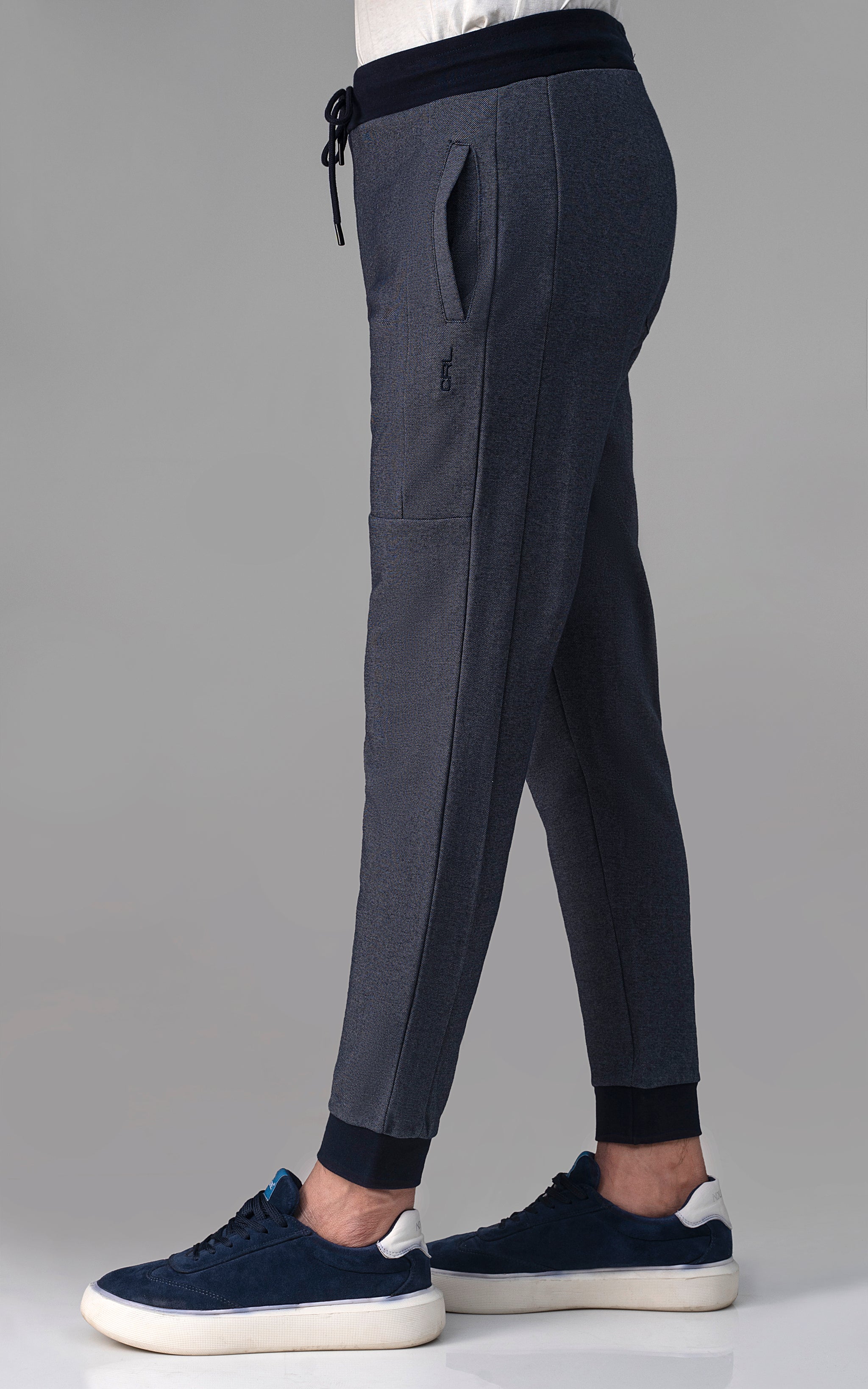 Shop INTERLOCK JOGGER TROUSER NAVY For Men Online