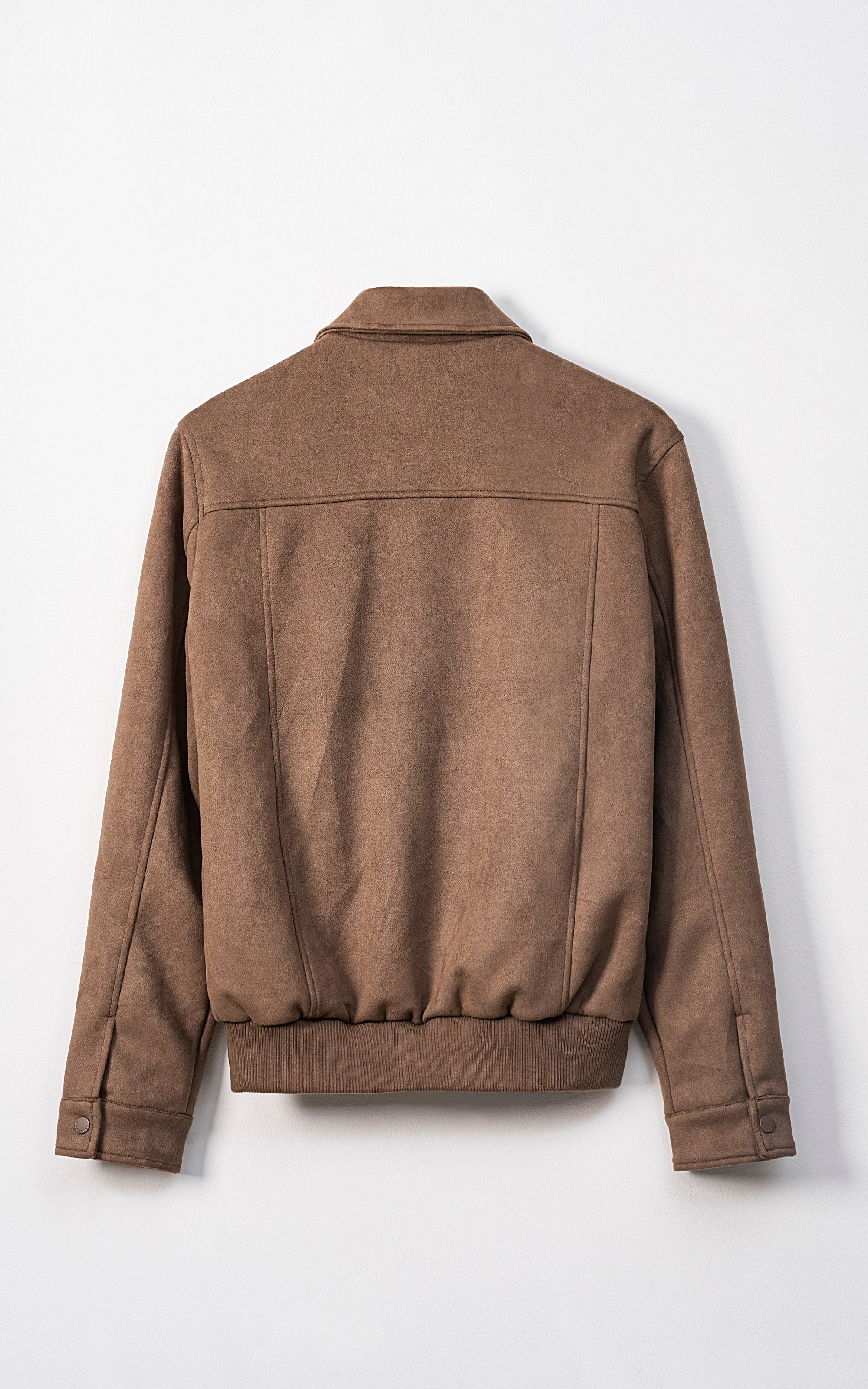 Shop SUEDE UTILITY JACKET FULL SLEEVE LIGHT BROWN For Men Online