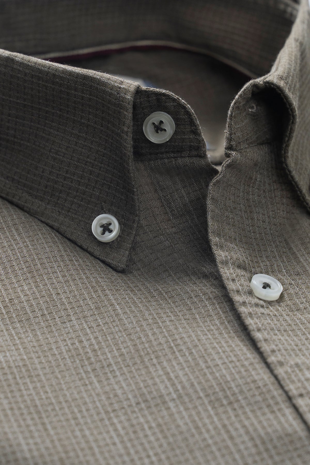 Shop Button Down Collar Smart Shirt Green for Men Online