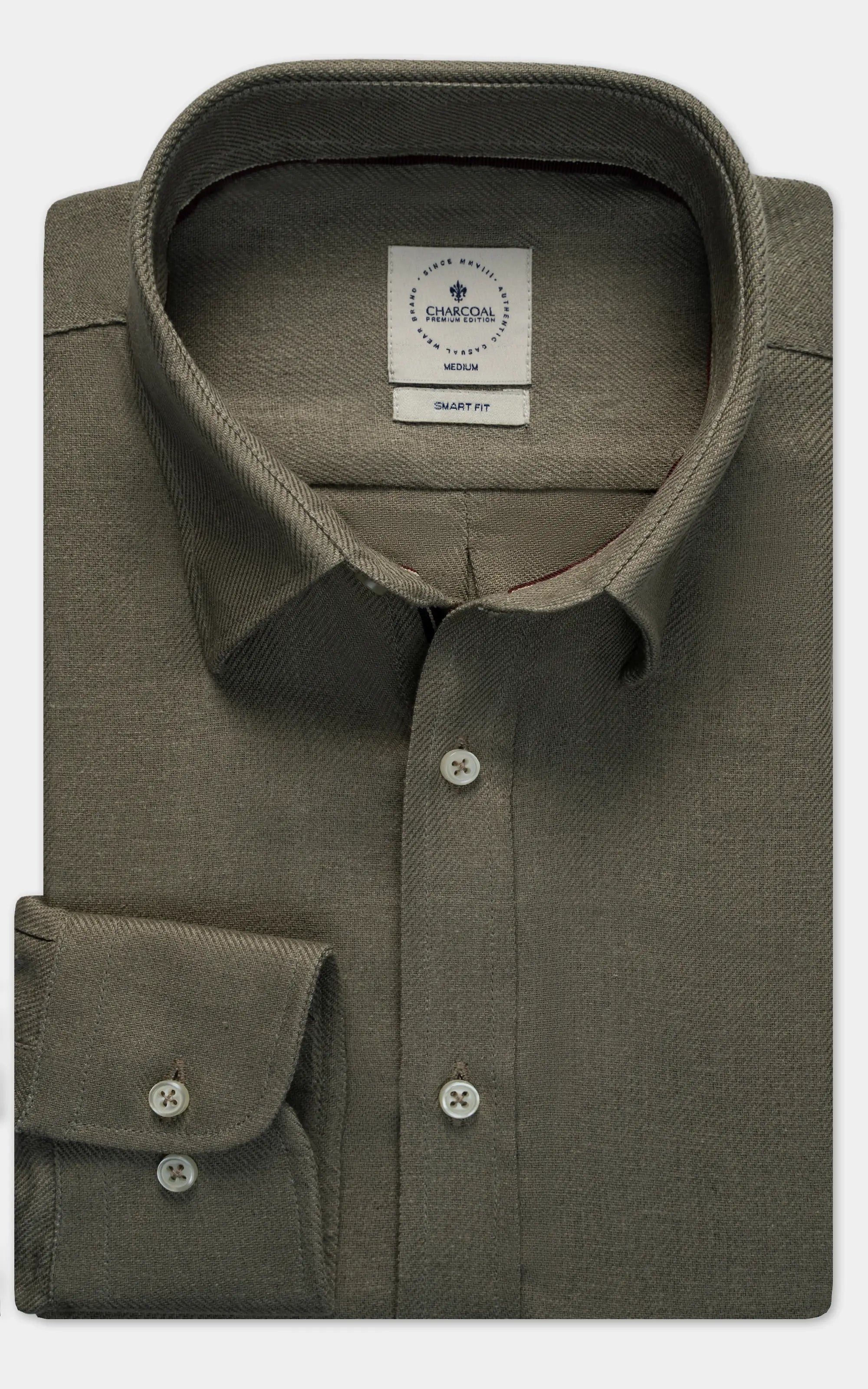 Shop Linen Smart Fit Shirt Vintage Grey for Men Online