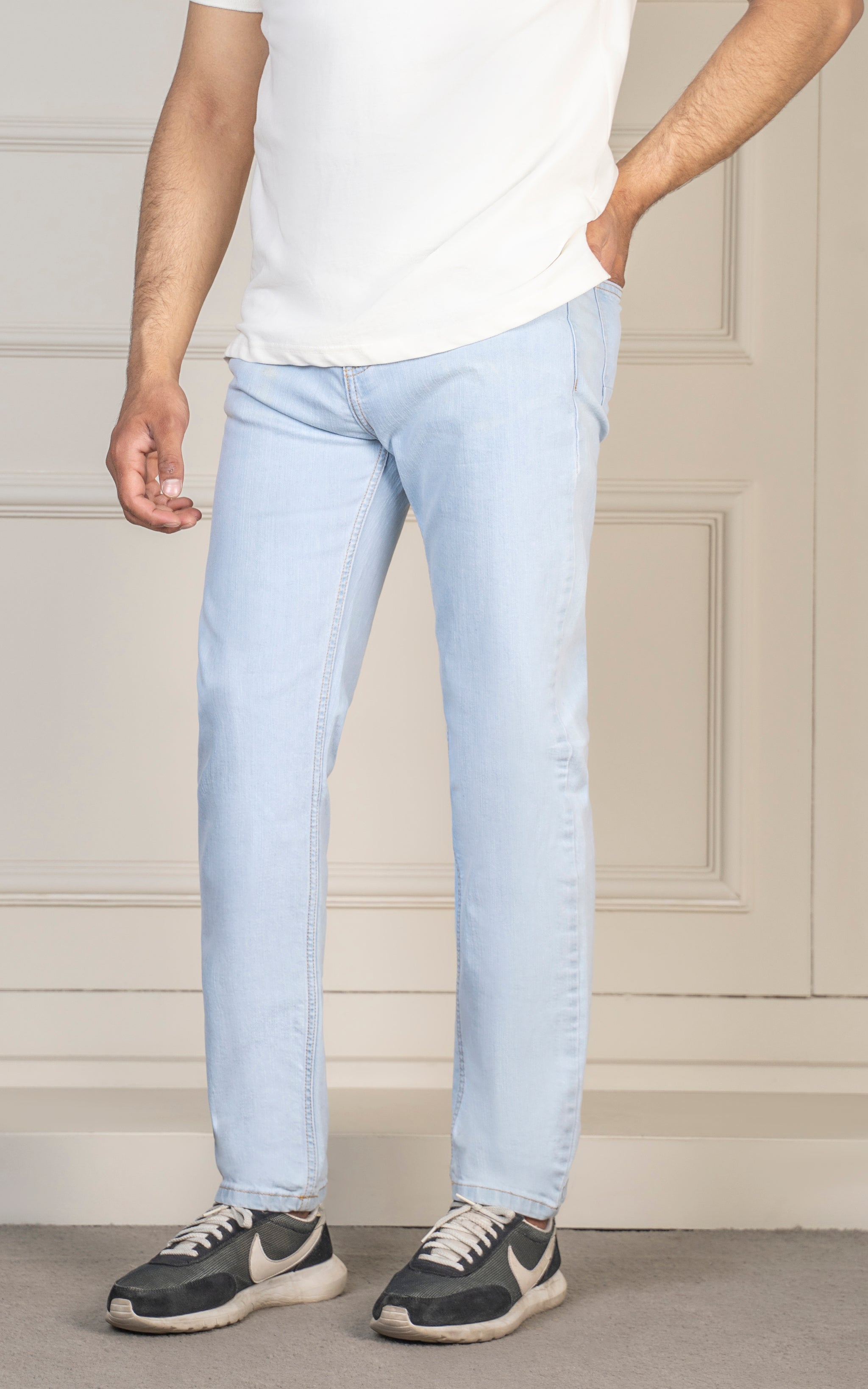 Shop Regular Straight Fit Jean Sky Blue for Men Online