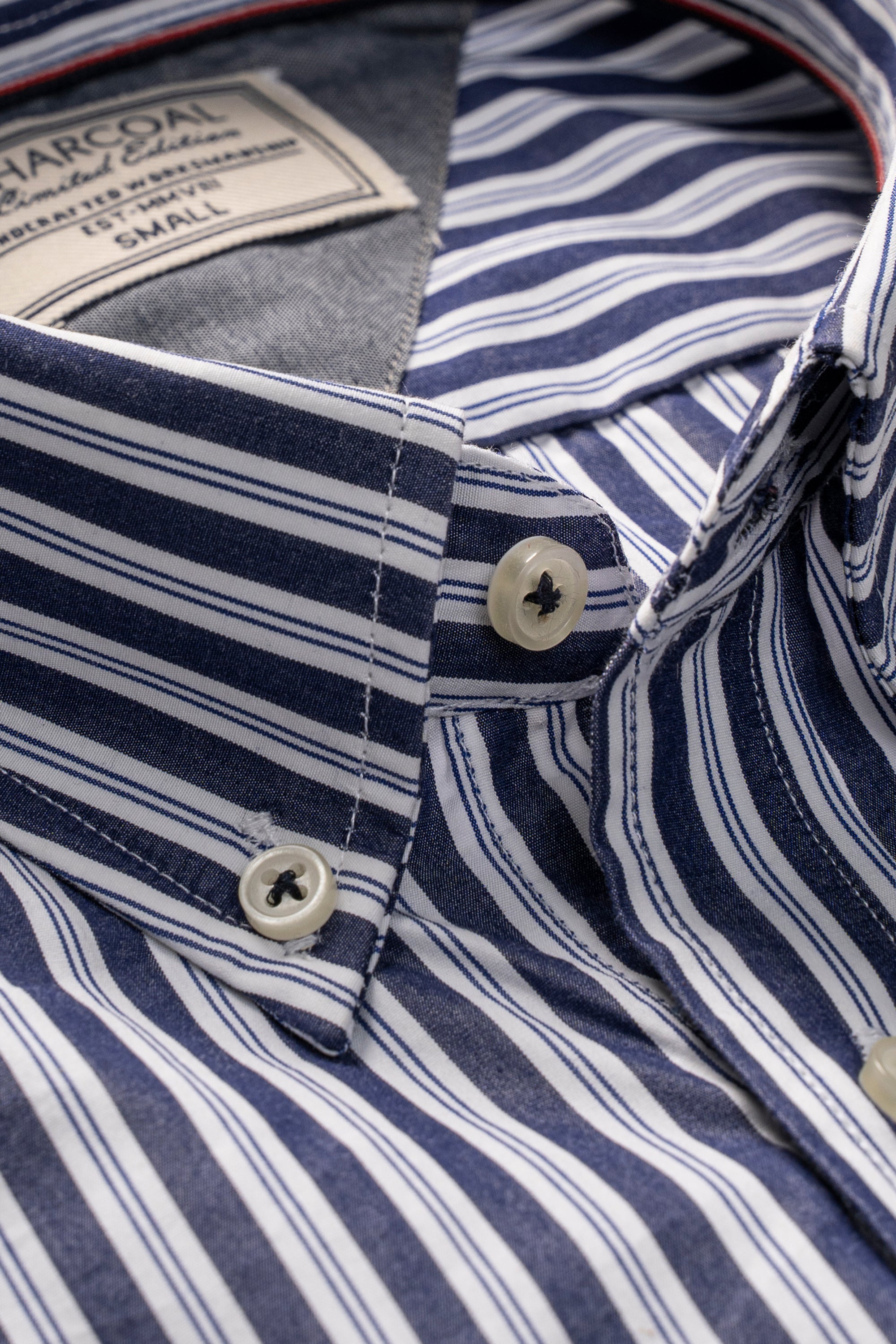 LIMITED EDITION SHIRTS DARK BLUE STRIPES – Charcoal Clothing