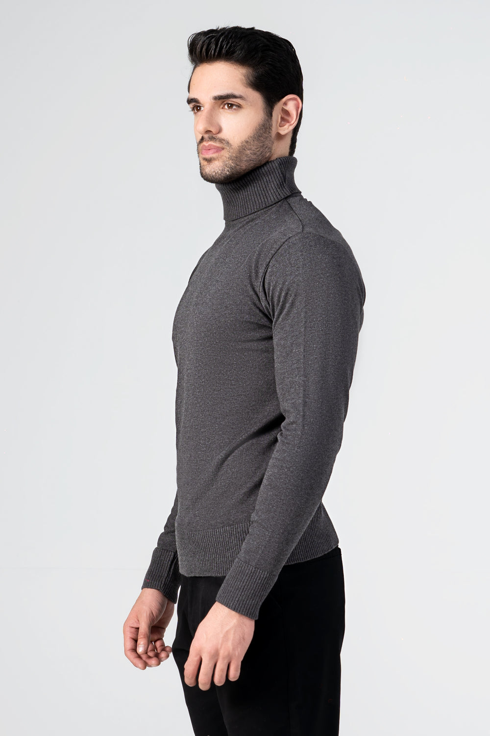 Shop Signature Turtle Neck Dark Grey For Men Online