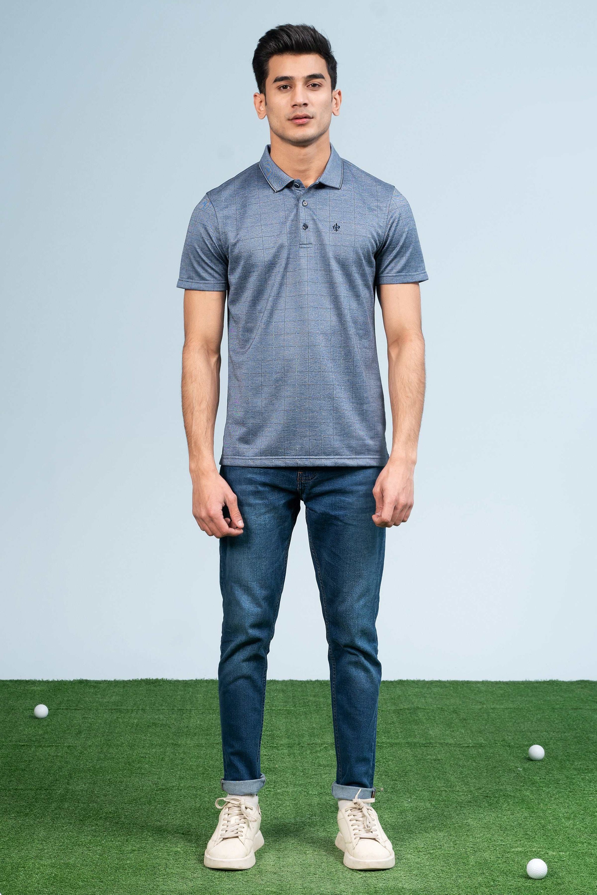 Shop EXECUTIVE ICONIC POLO TEAL BLUE For Men Online