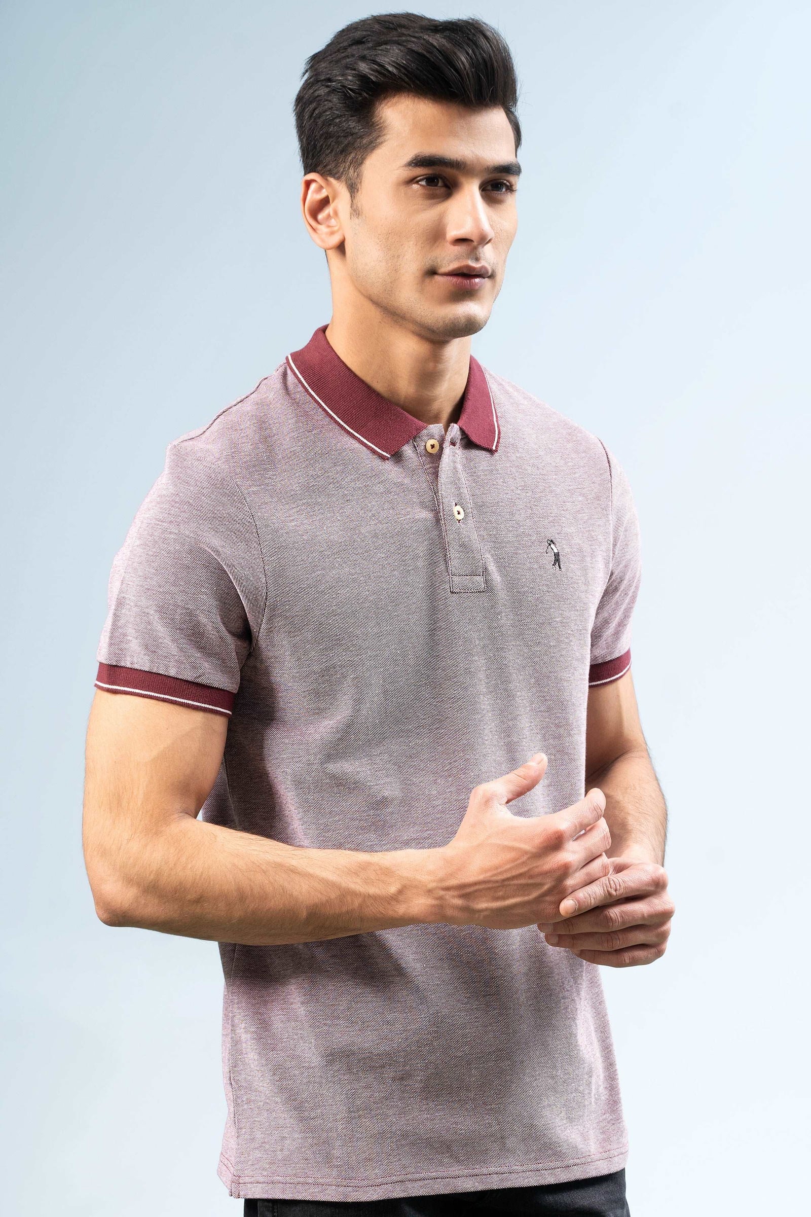 Shop BIRD EYE POLO MAROON For Men Online