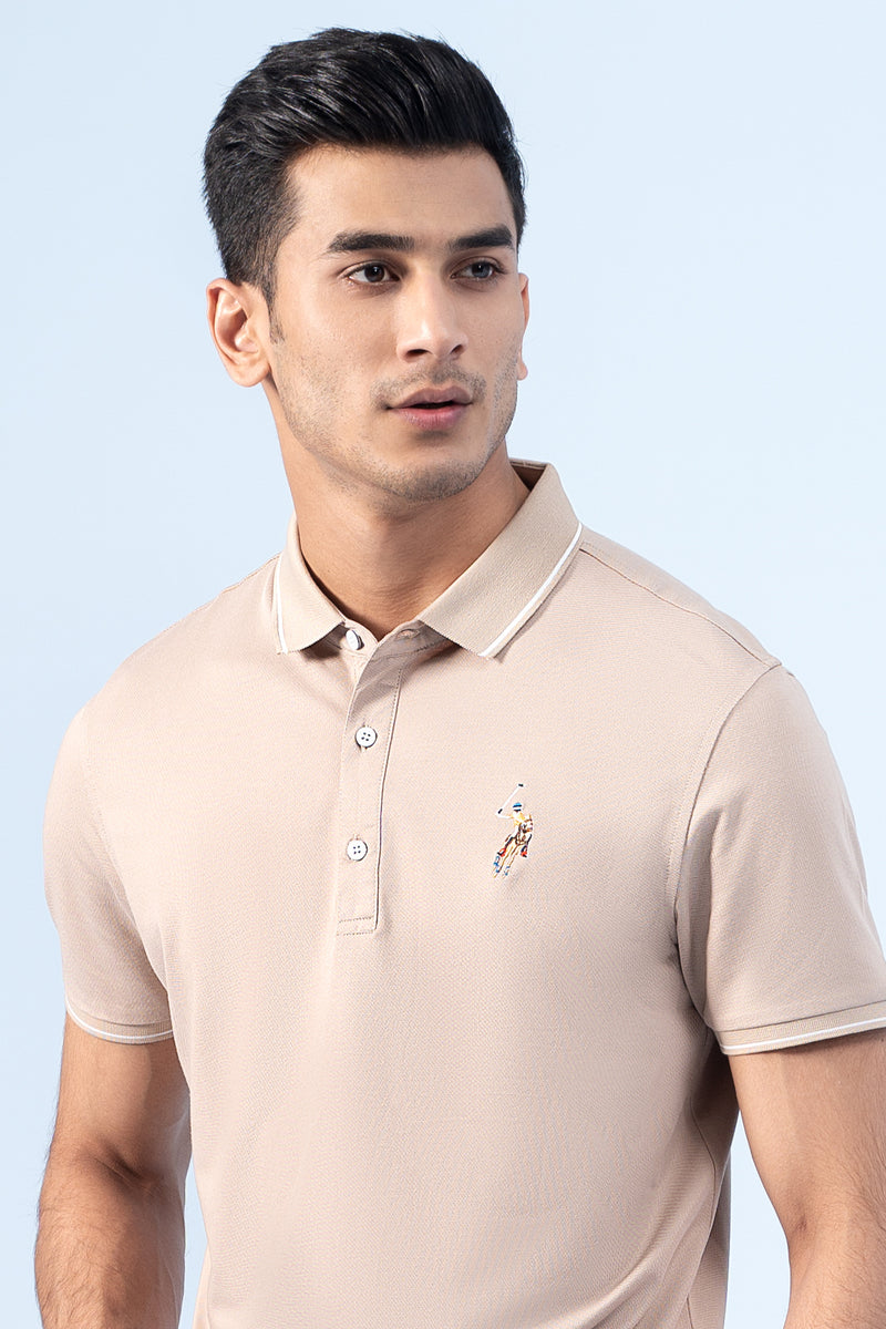 EXECUTIVE ICONIC POLO KHAKI – Charcoal Clothing