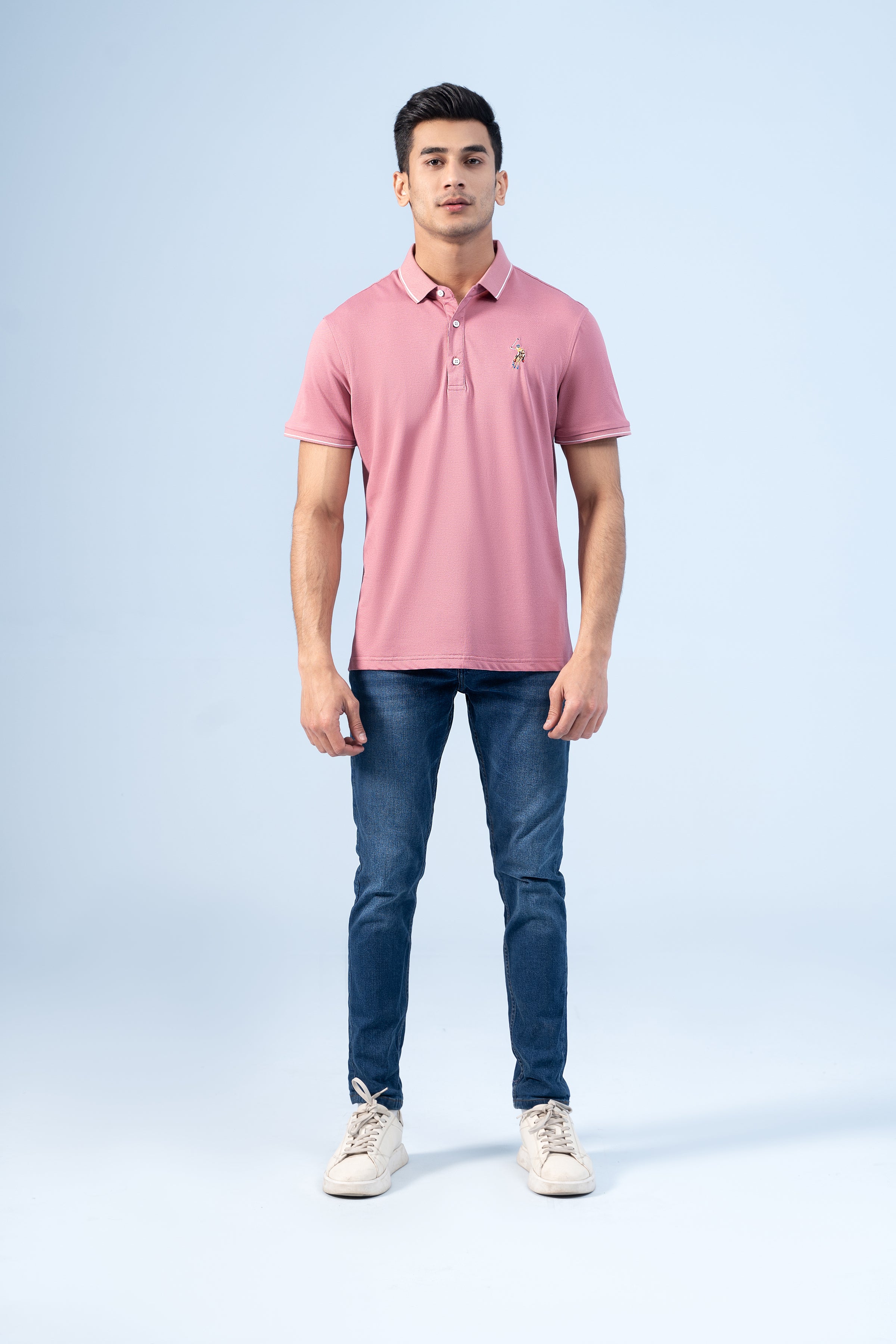 EXECUTIVE ICONIC POLO CORAL PINK – Charcoal Clothing
