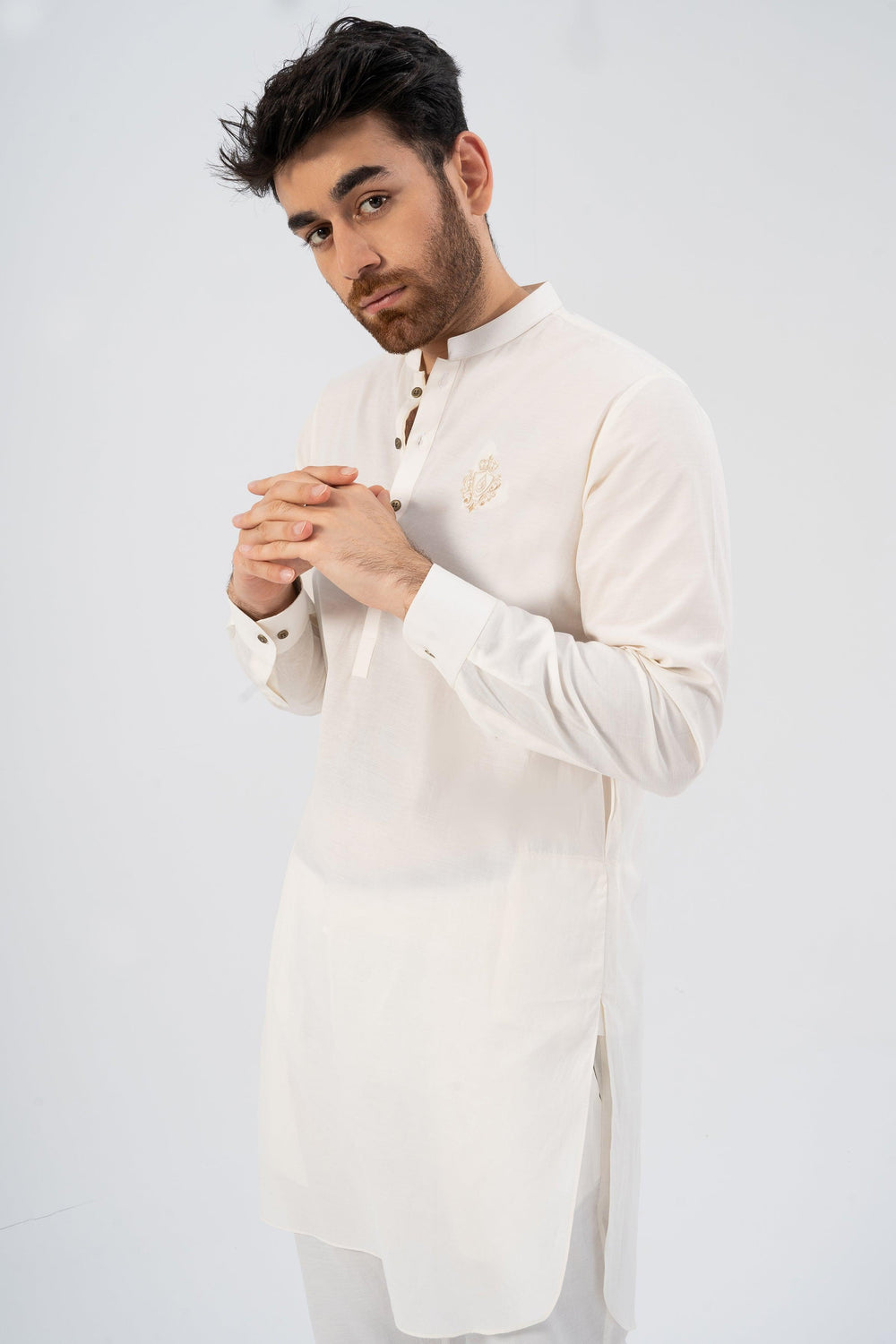 Shop EMBROIDERED KURTA PAJAMA BOSKI For Men Online
