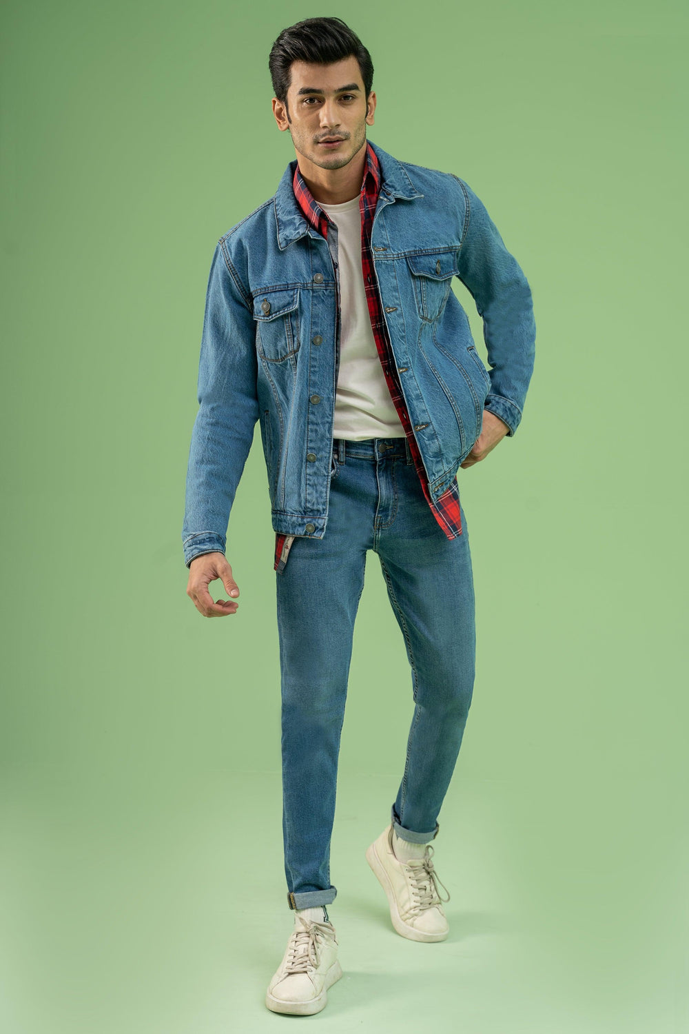 Shop FULL SLEEVE DENIM JACKET LIGHT BLUE For Men Online