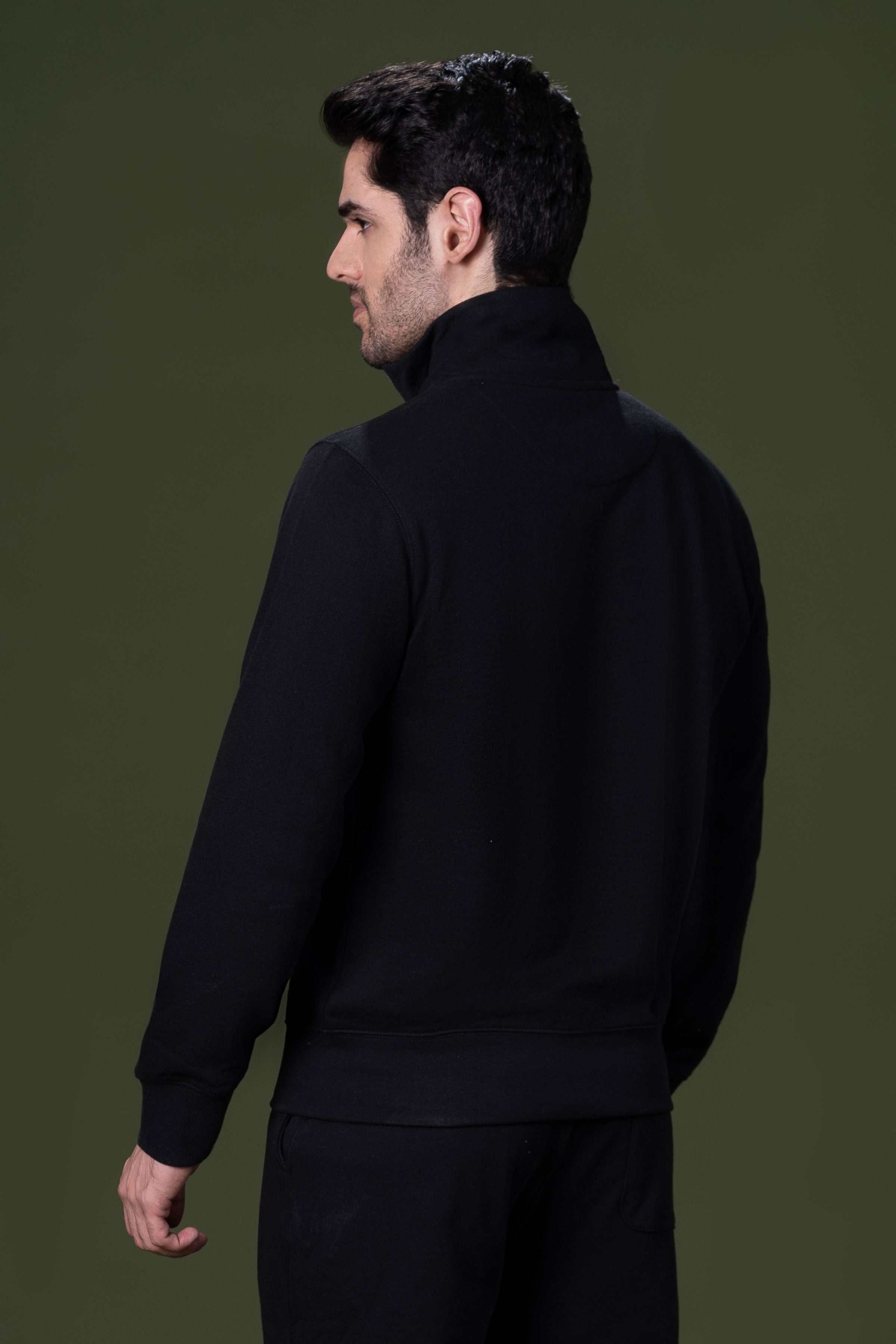 MOCK NECK JACKET BLACK