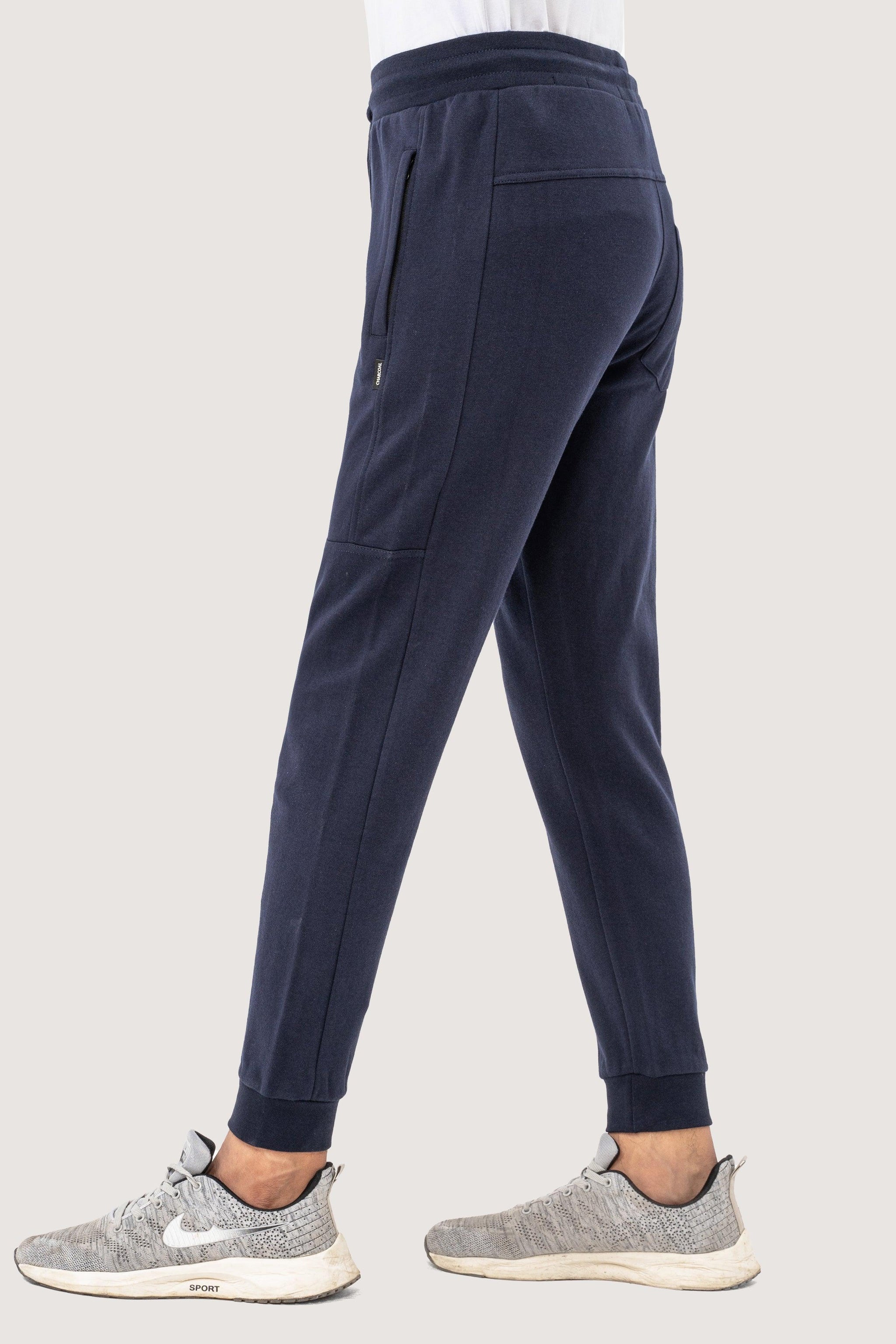 Shop PIQUE INTERLOCK SLIMFIT TROUSER NAVY For Men Online