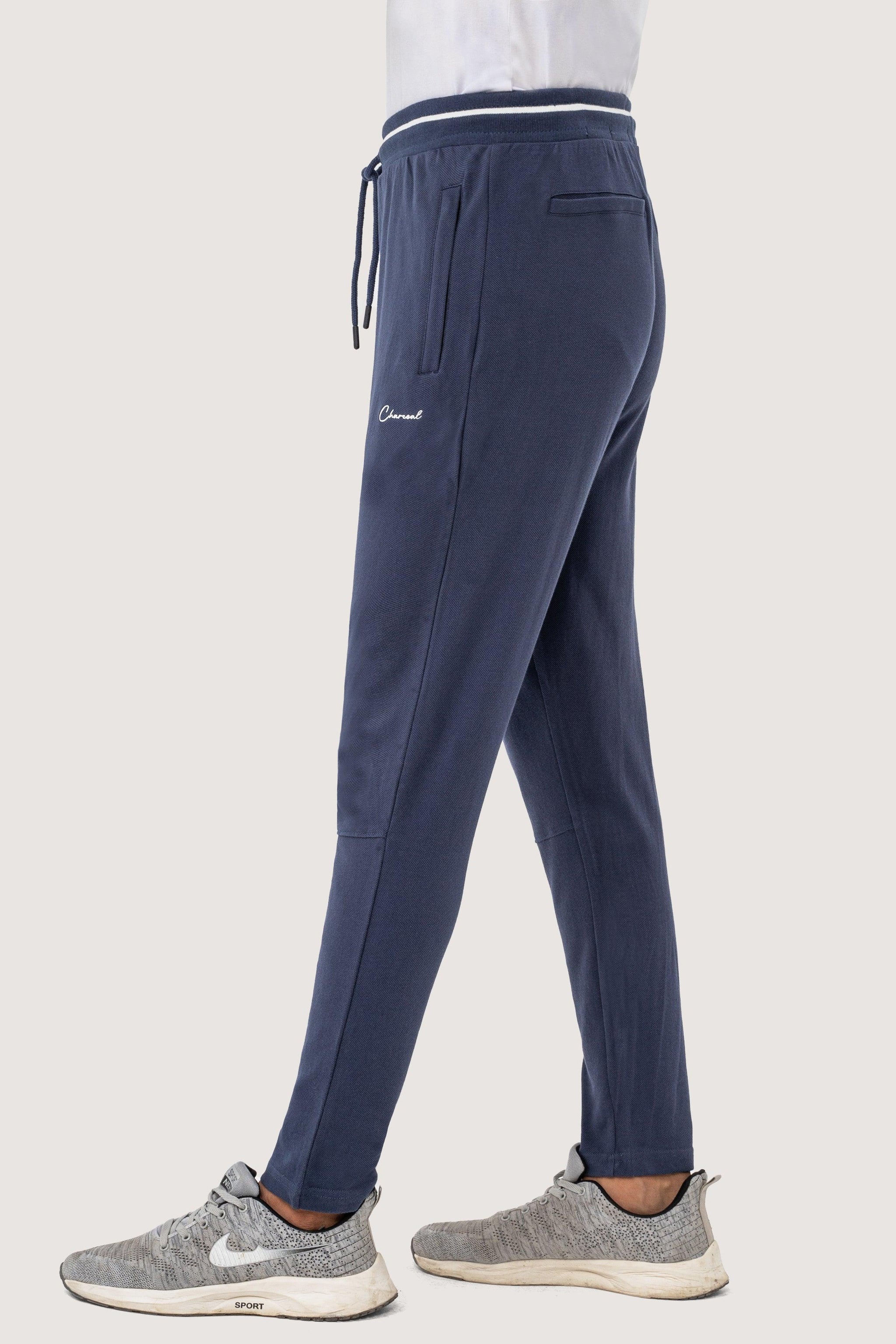 Shop PIQUE INTERLOCK TROUSER DARK BLUE For Men Online