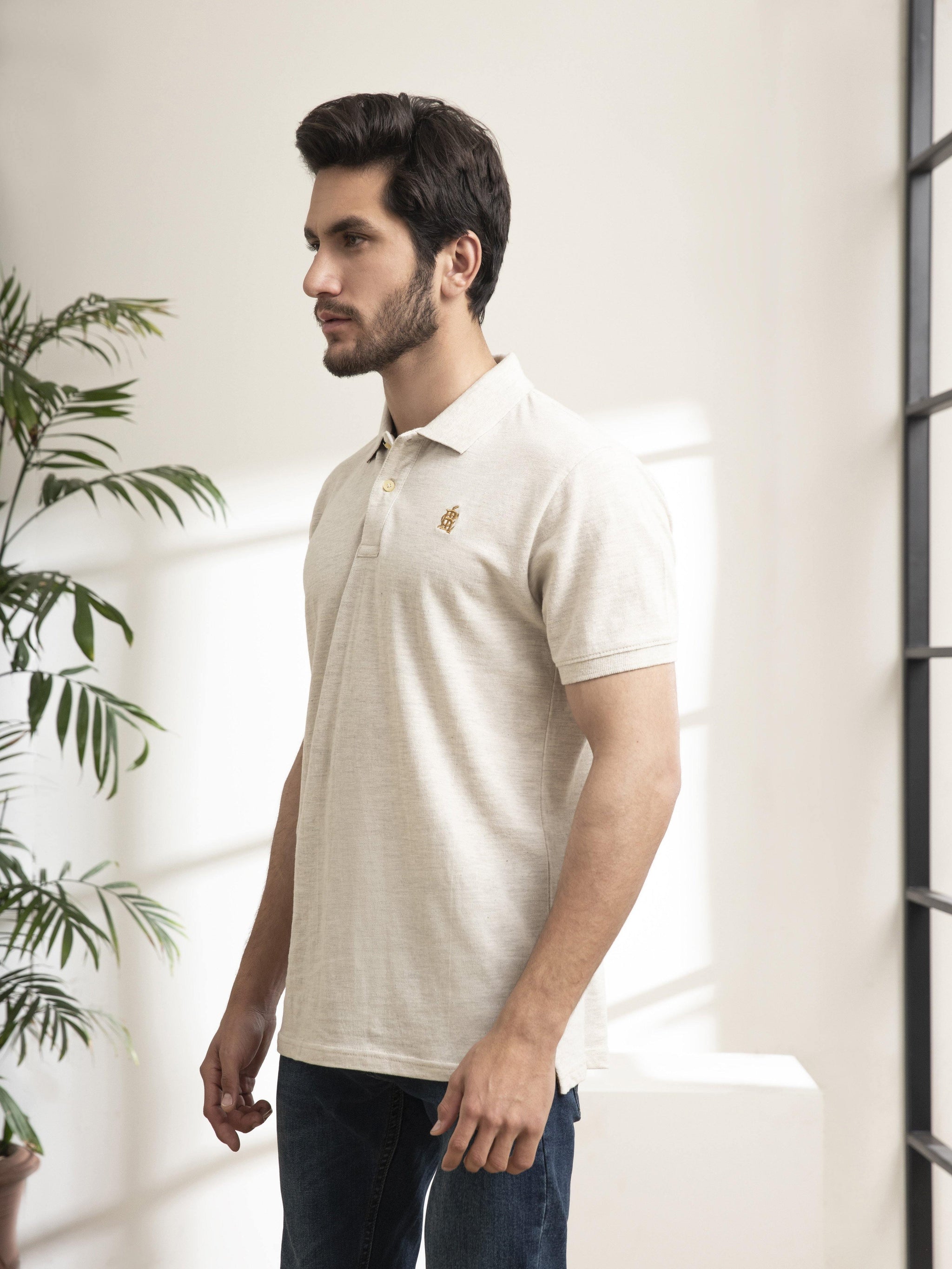 POLO SHIRT OATMEAL