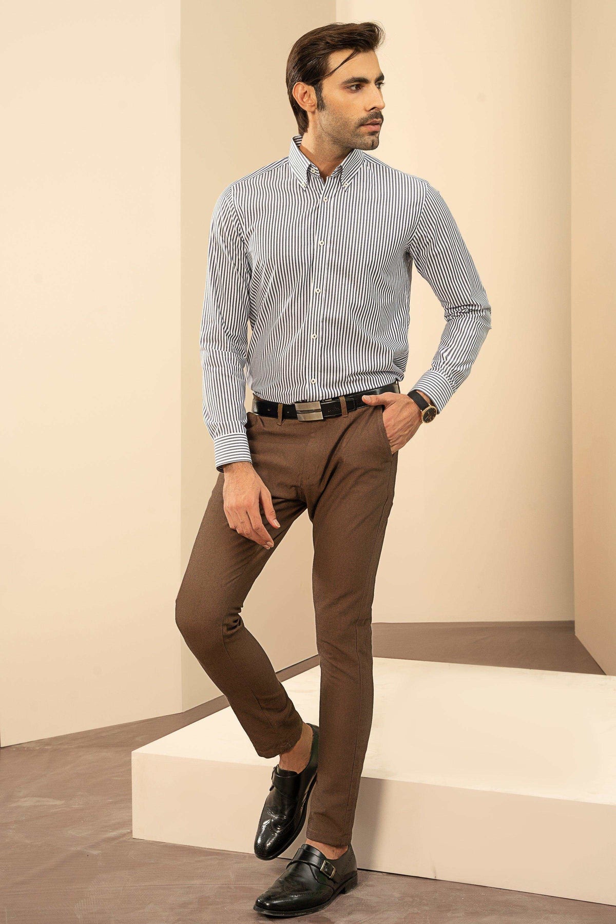 Shop SEMI FORMAL BLUE WHITE LINE For Men Online