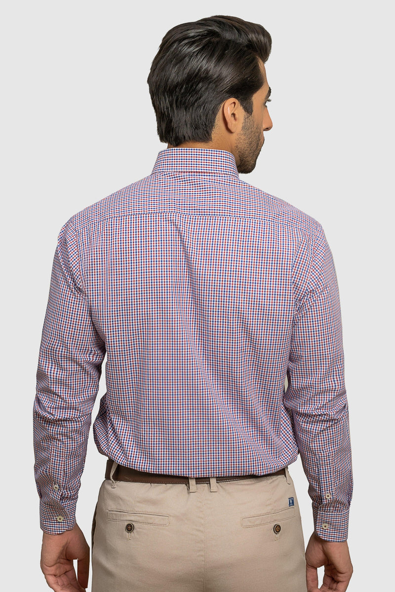 SEMI FORMAL SHIRT RED NAVY CHECK – Charcoal Clothing