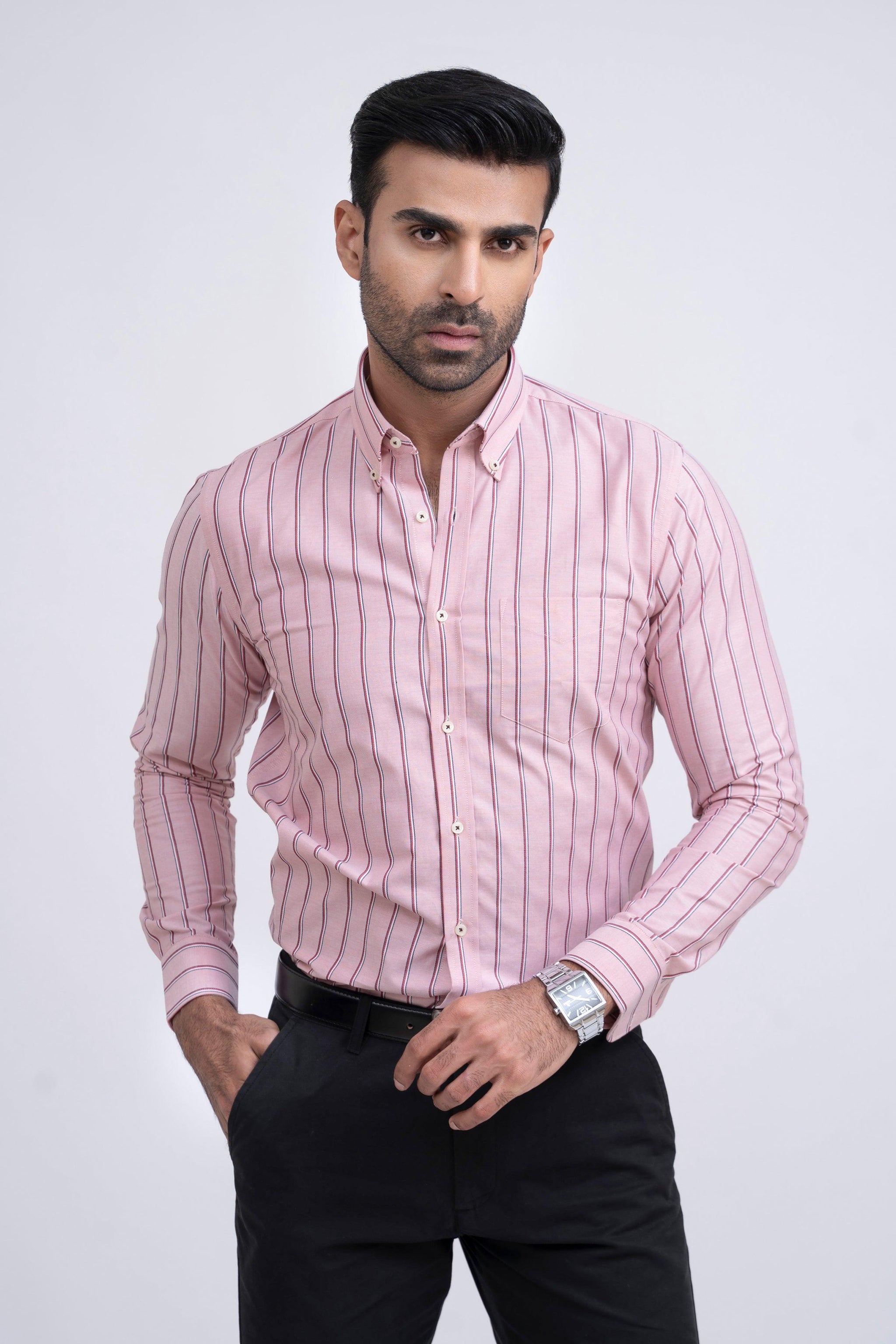 Shop SEMI FORMAL SHIRT RED WINE For Men Online