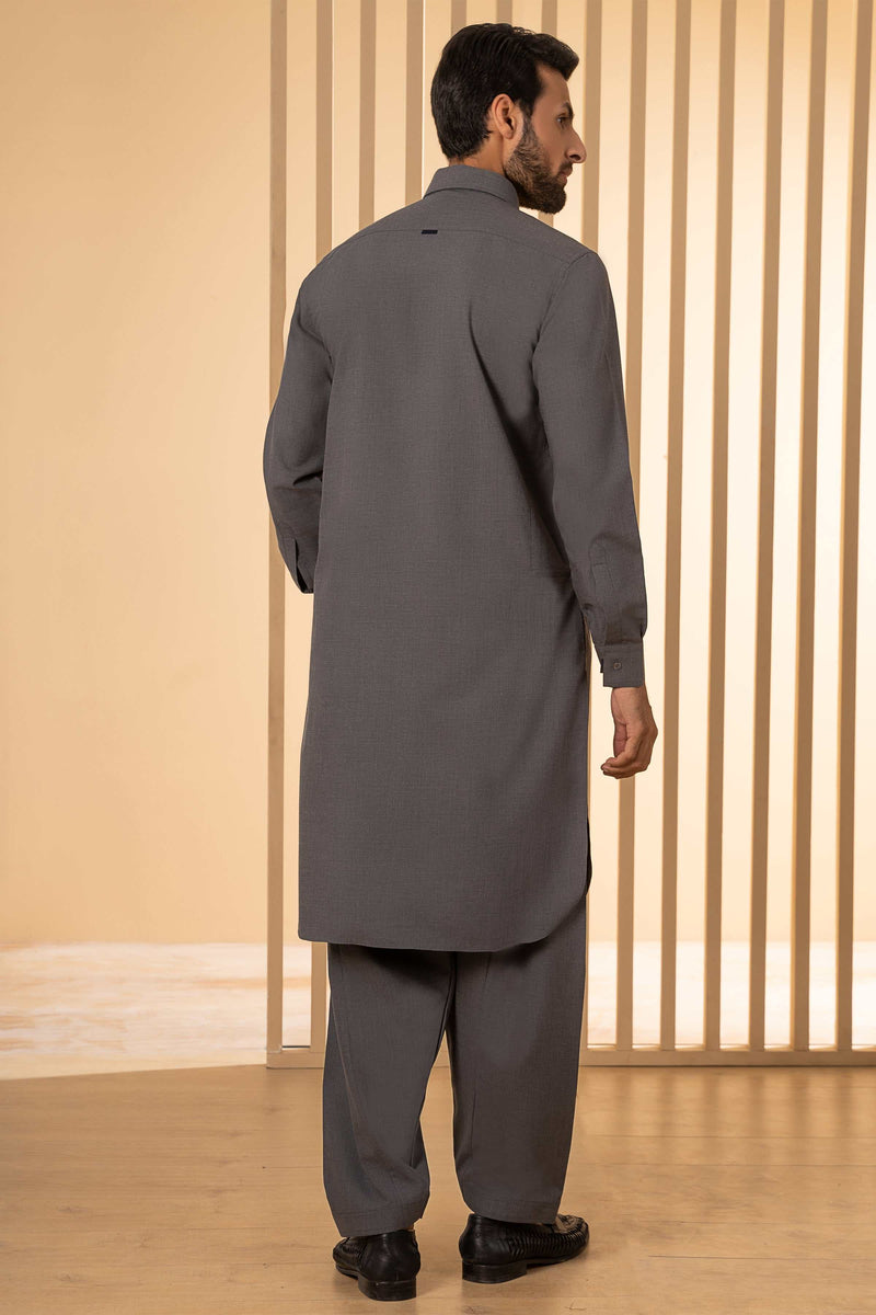 SHALWAR KAMEEZ LIGHT GREY MELANGE – Charcoal Clothing