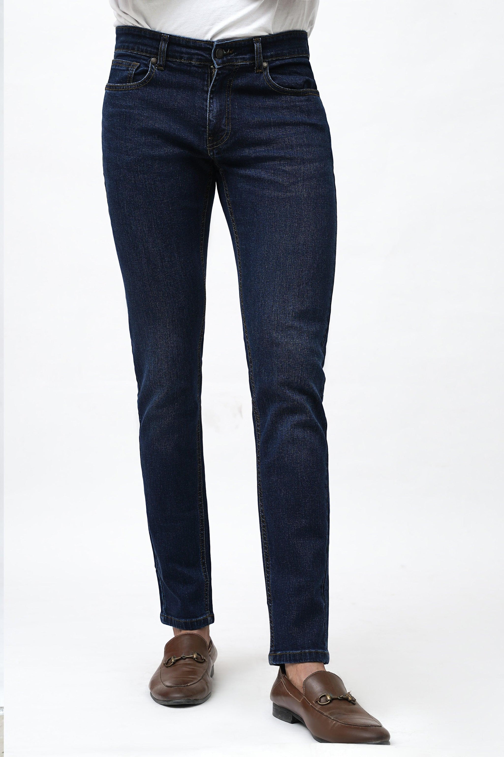 Shop SLIM FIT DARK BLUE JEANS For Men Online